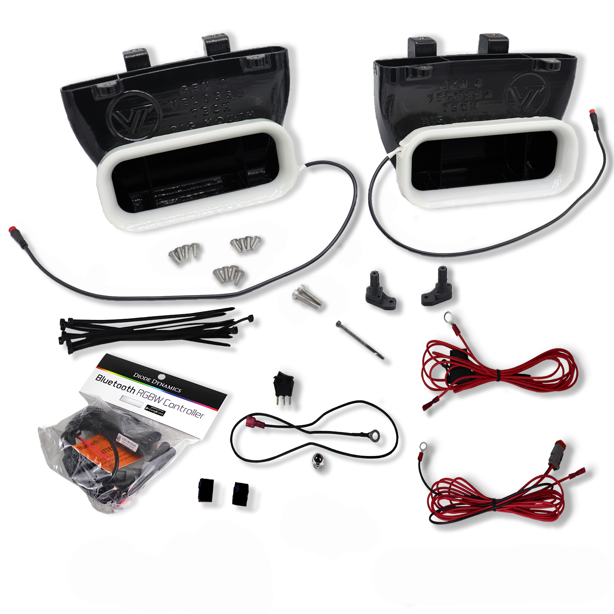 2024+ Ford F-150 Dual BIG MOUTH LIT KIT Ram Air Intake Snorkels ...